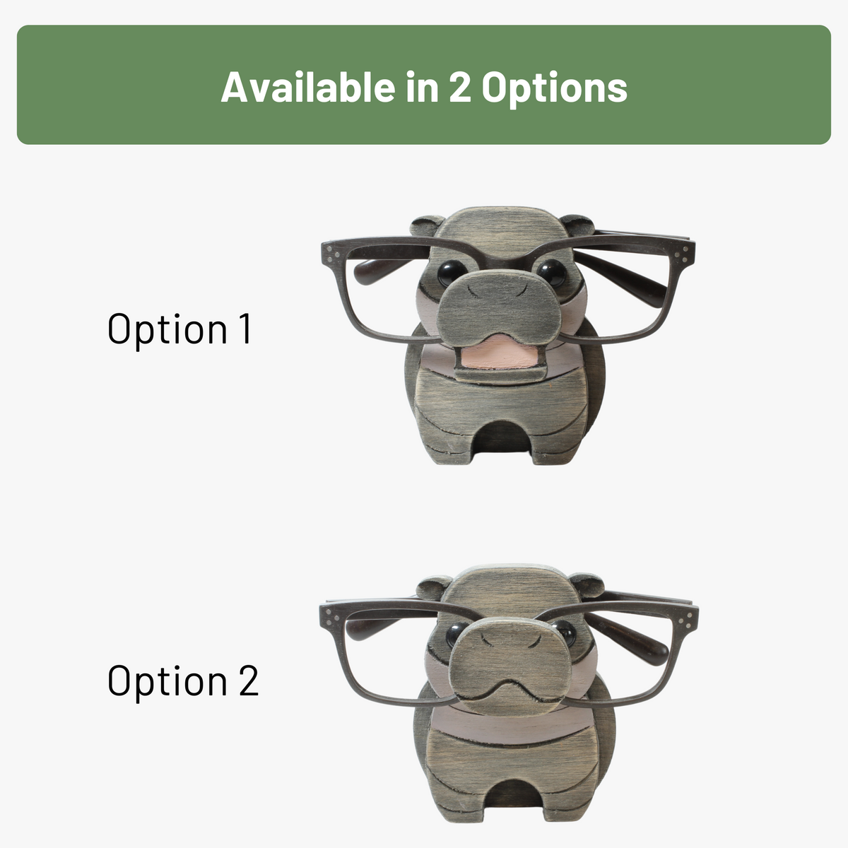 Pygmy Hippo Eyeglass Stand | Moo Deng Gift Ornament – Rogue Bunny Woodworks