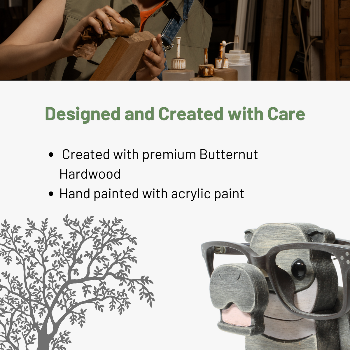 Pygmy Hippo Eyeglass Stand | Moo Deng Gift Ornament – Rogue Bunny Woodworks